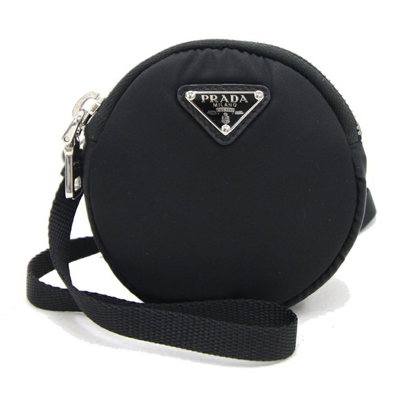 Prada | Bags | Prada Pouch Tt129 Black Nylon Neck Pochette Ladies Strap ...